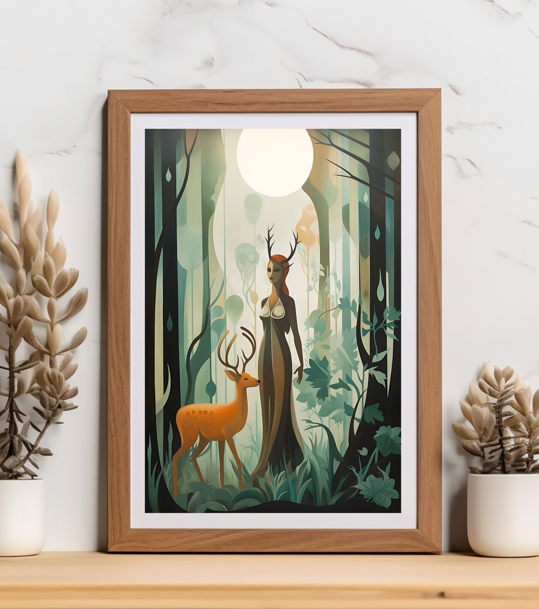 Druid Art, Abstract Fantasy Art, Minimal Magical Art, Digital Download ...