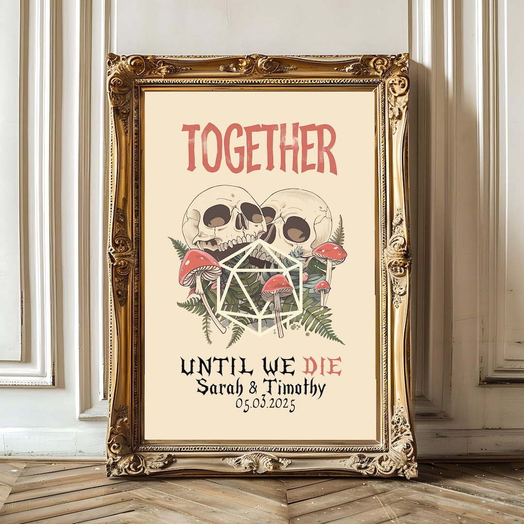 Personalized DND Couple Print, Personalized Dnd Poster, Custom DND ...