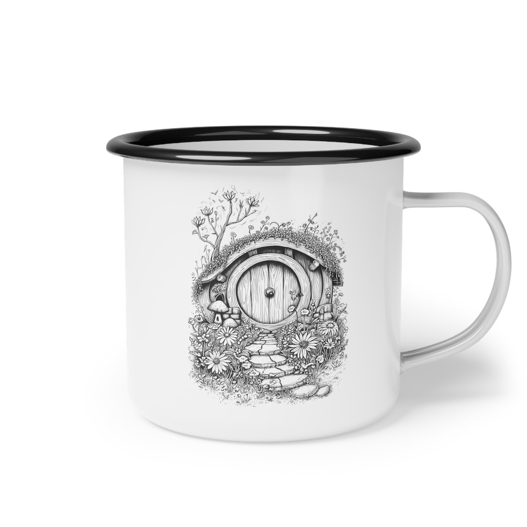 Hobbit Hole 12oz Enamel Mug, Lord of the Rings Inspired, the Hobbit ...