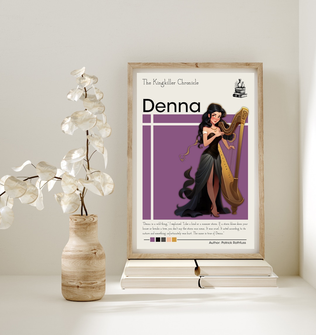 Kingkiller Chronicle Inspired Art, Books and Reading Art, Denna Name of ...