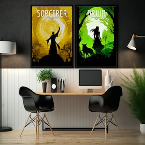 Dnd Character Class Bundle, Set of 13 Classes, Fantasy Gallery Wall ...
