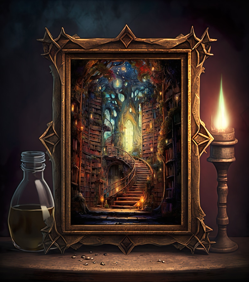 Fantasy Library Art, Books and Reading Art, Fantasy Art, Mythical Art ...