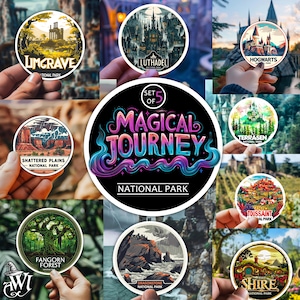 Magical Journey Sticker Bundle Set of 5 Outdoor Fantasy Adventure ...