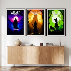 Dnd Character Class Bundle, Set of 13 Classes, Fantasy Gallery Wall ...