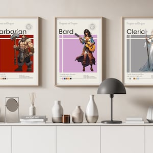 Dnd Character Class Bundle, Set of 12 Classes, Fantasy Gallery Wall ...