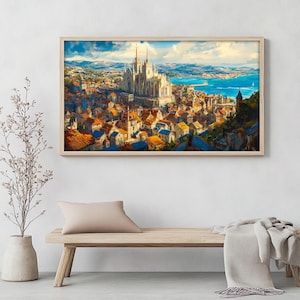 Stormwind City Large Horizontal Vintage Fantasy Wall Art Magical ...