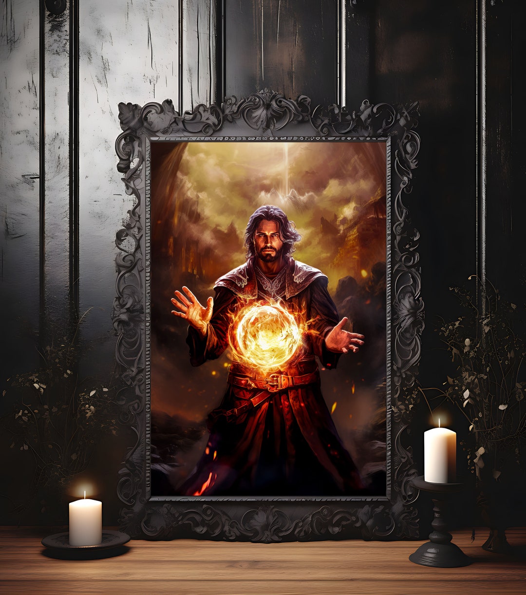 Fireball Spell Casting, DND Sorcerer, Fantasy Art, Mythical Art ...