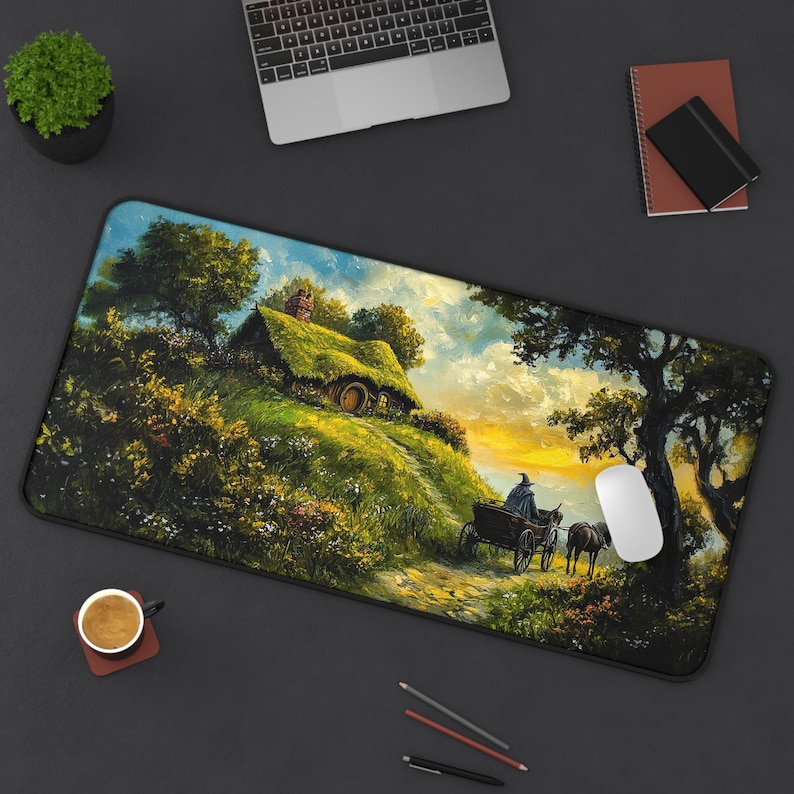 Gandalf in the Shire Desk Mat Lord of the Rings Mousepad the Shire ...