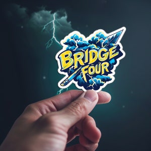 Bridge Four Sticker, Stormlight Archive Sticker, Laptop Phone Bottle ...