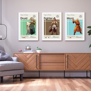 Dnd Character Class Bundle, Set of 12 Classes, Fantasy Gallery Wall ...