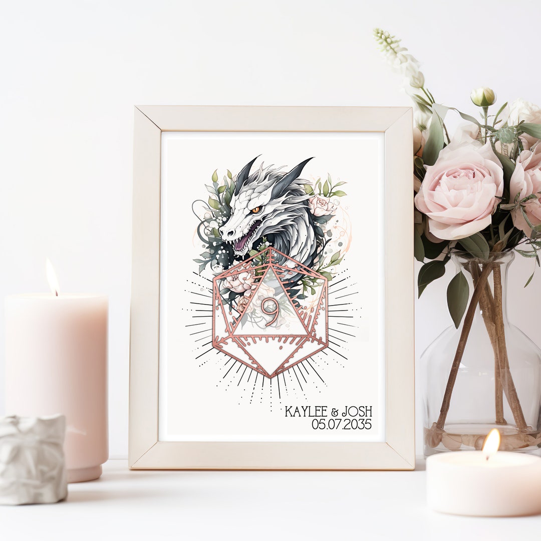 Custom DND Wedding Table Numbers With Names, Table Numbers Printable ...