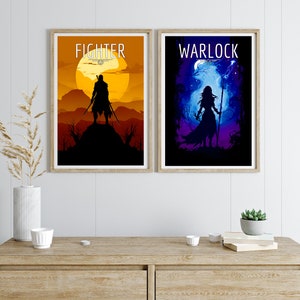 Dnd Character Class Bundle, Set of 13 Classes, Fantasy Gallery Wall ...