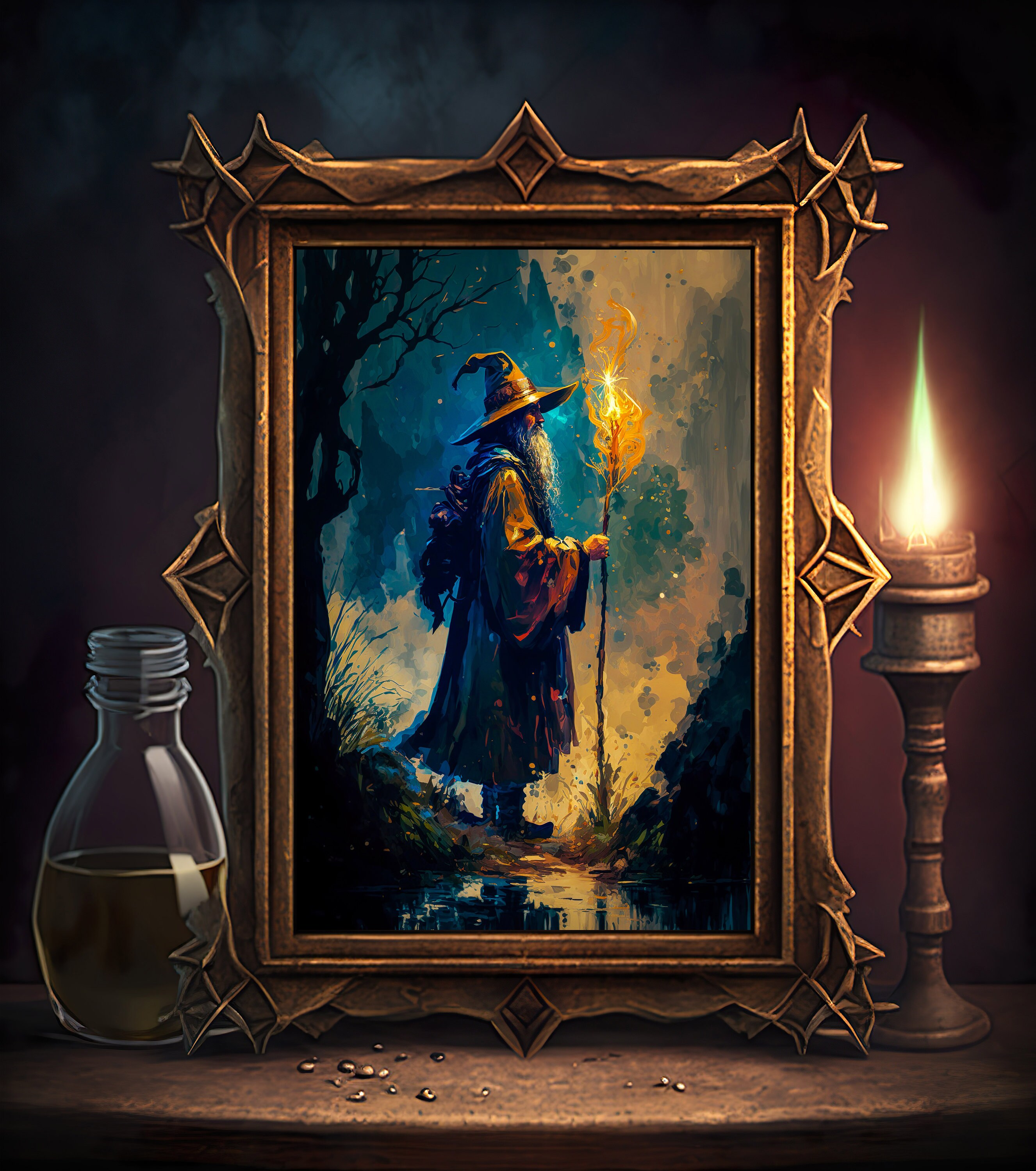 Wizard Art, Fantasy Art, Mythical Art, Magical Art, Digital Download ...