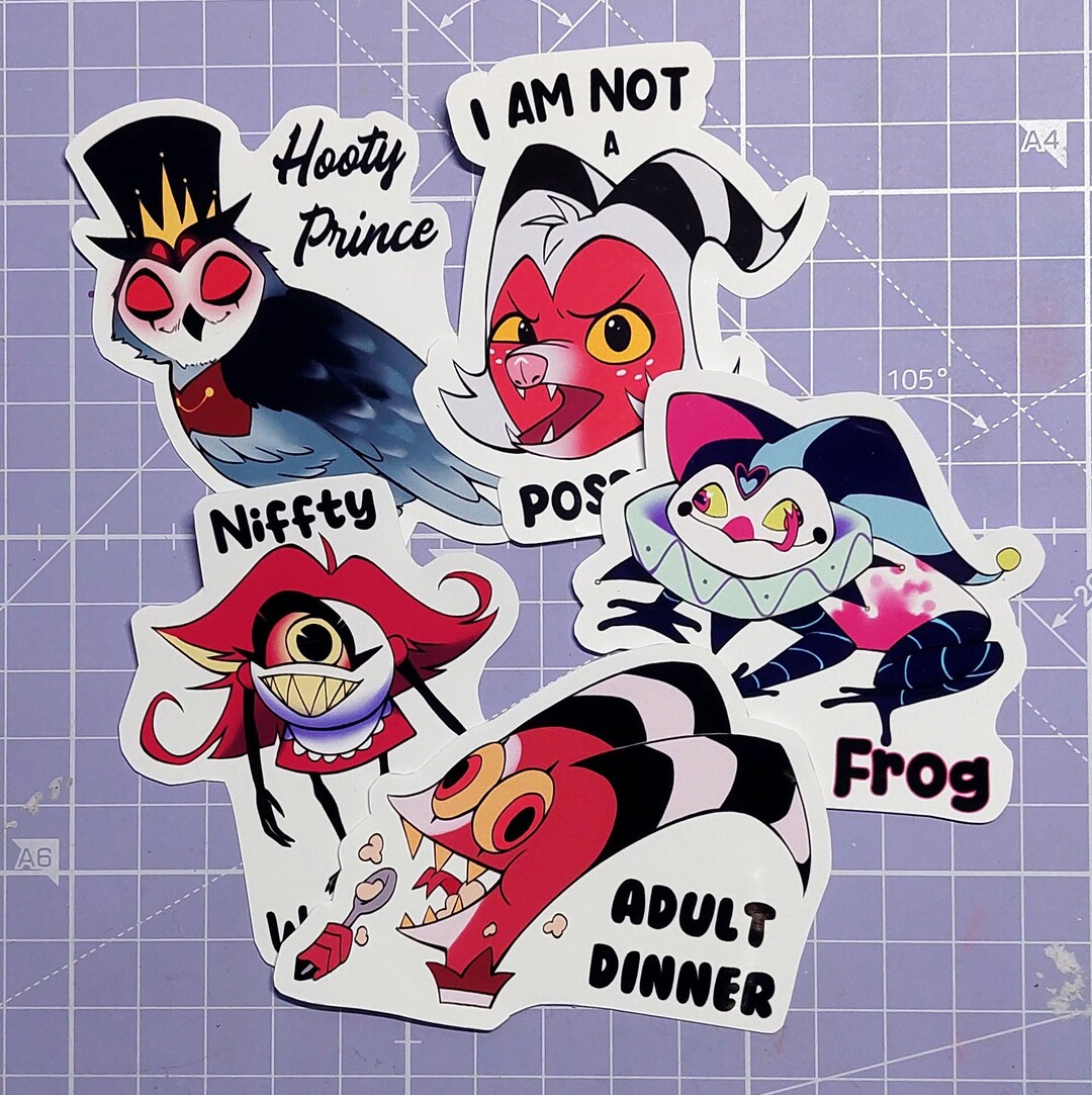 Chaotic Stickers Niffty Stolas Moxxie Fizzarolli Blitzo Helluva Boss ...