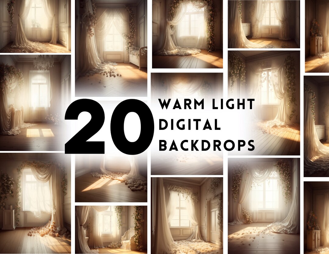 20 Warm Light Digital Backdrops Photoshop Texture Overlays - Etsy