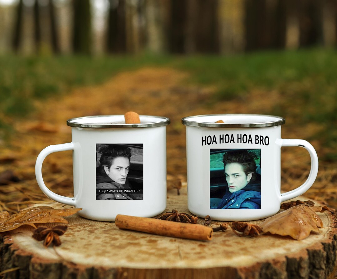 Funny Vampire Camping Mug, Gothic Pop Culture Cup, Retro Outdoor Coffee ...