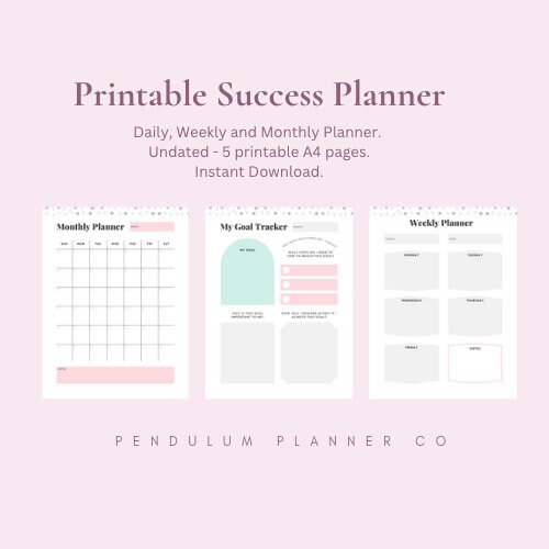 Printable Success Planner - Etsy