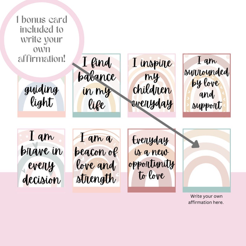 Affirmation Cards, Positive Quote Flash Cards, Affirmations Cards, Self ...