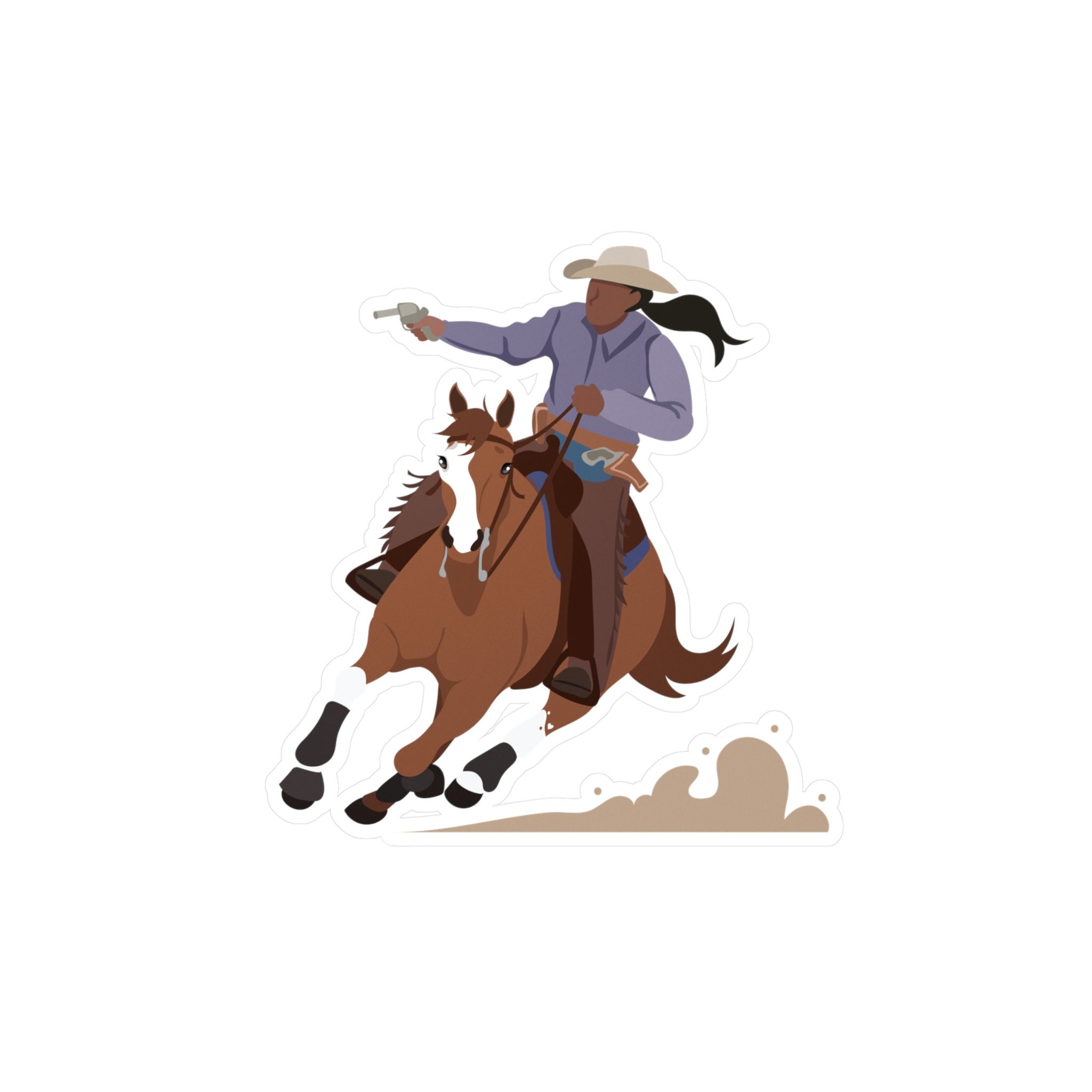 Mounted Shooter Sticker - Etsy