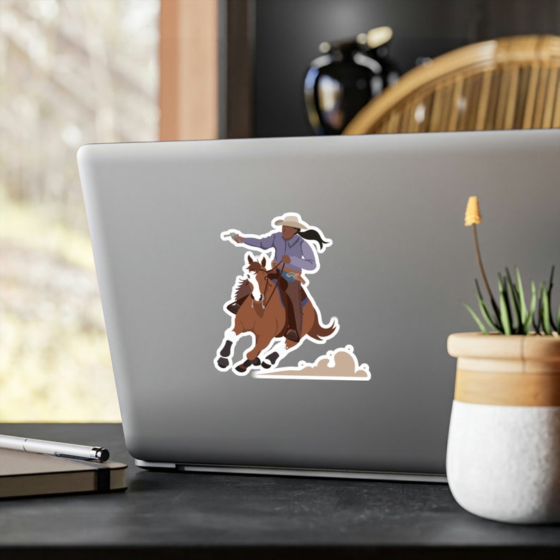 Mounted Shooter Sticker - Etsy