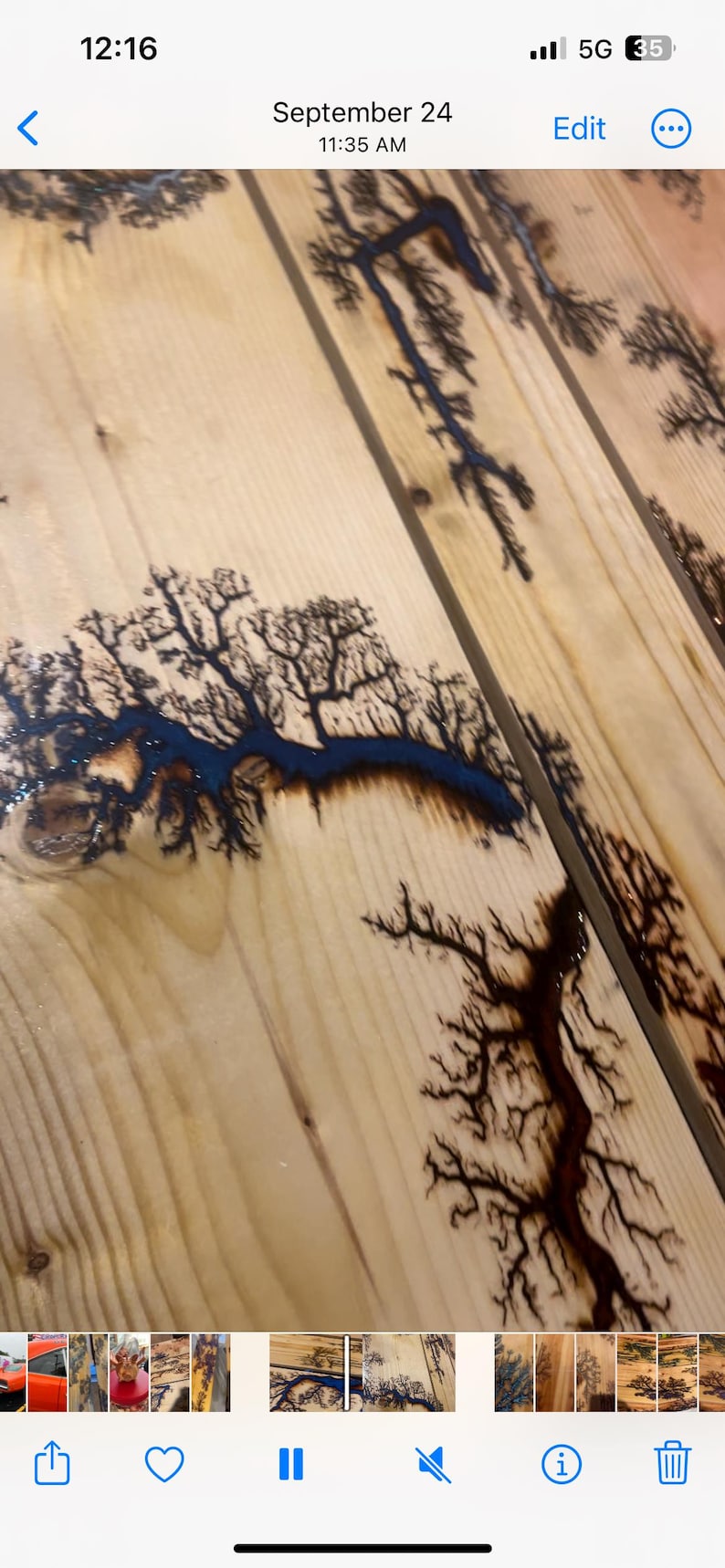 Fractal Burned Wood for Your Home Decor Please Message for Custom ...