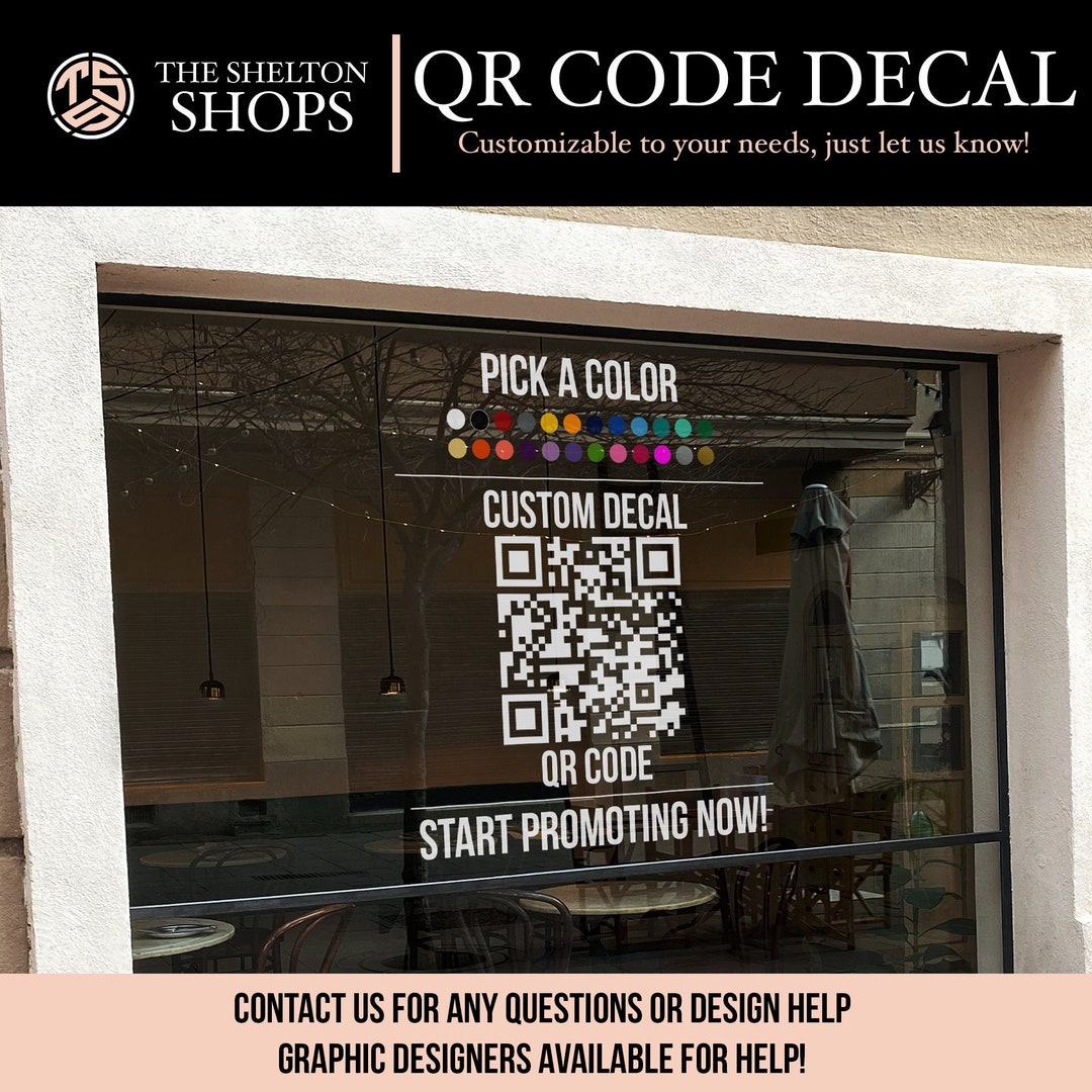 Custom QR Code Vinyl 1 Color Decal - We Can Convert Your Link to A ...
