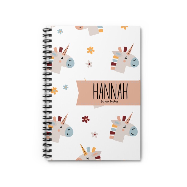 Personalized Spiral Notebook Back to School Notebook for Kids Gift ...