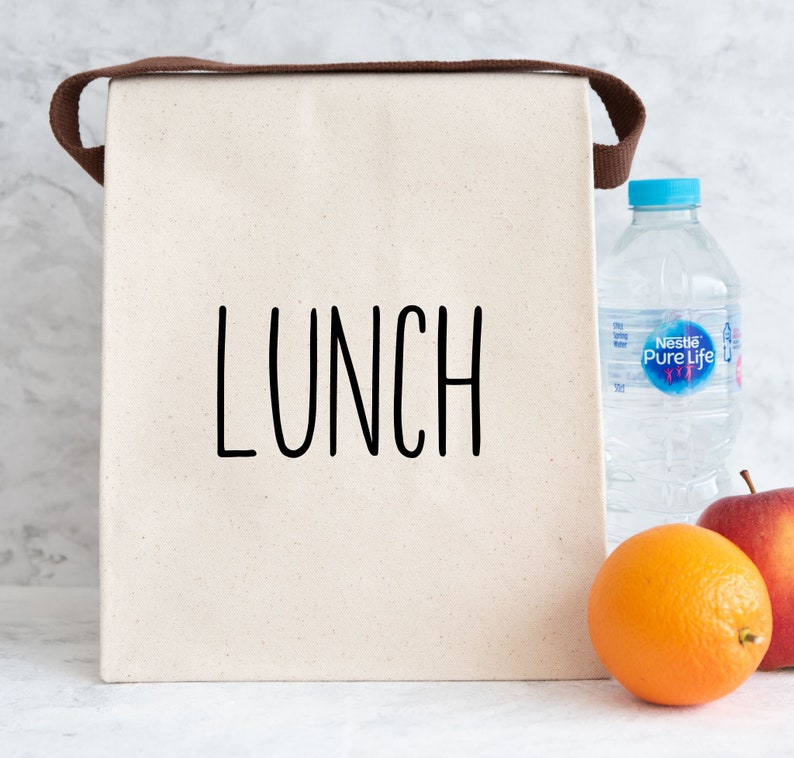 Minimalist Lunch Box Adult Canvas Lunch Bag for Men Eco Friendly Work ...