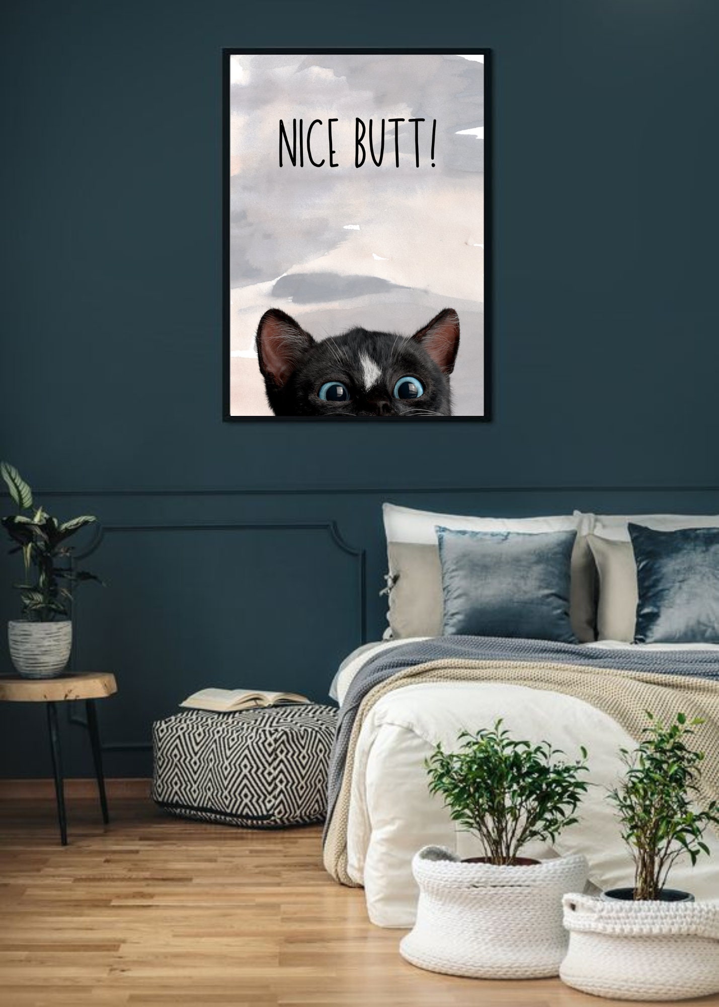 Funny Cat Wall Art Instant Print Digital Download Funny Bathroom Art ...