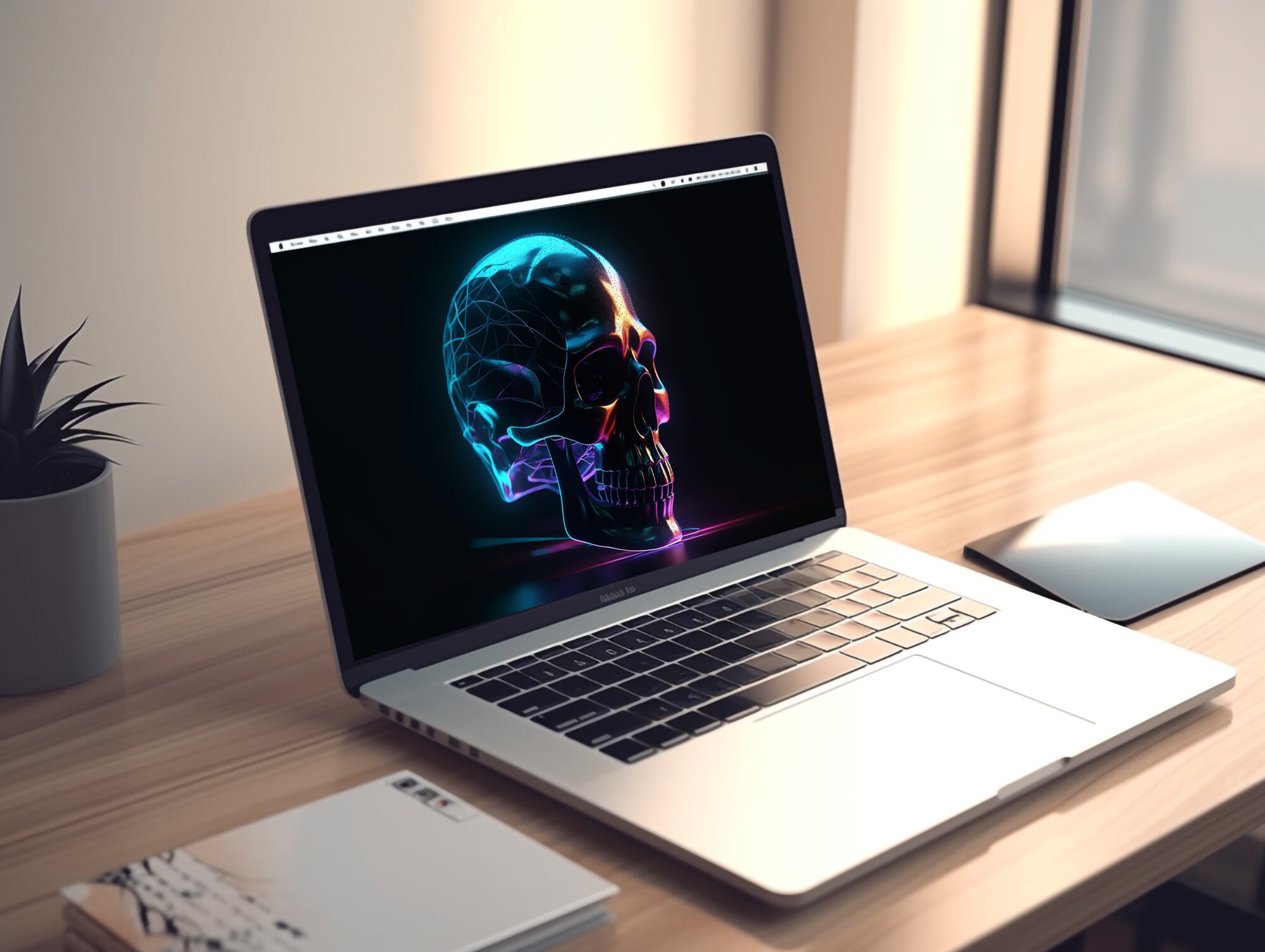 6 Digital Skull Wallpapers for Desktops, Skull Digital Backgrounds, FHD ...