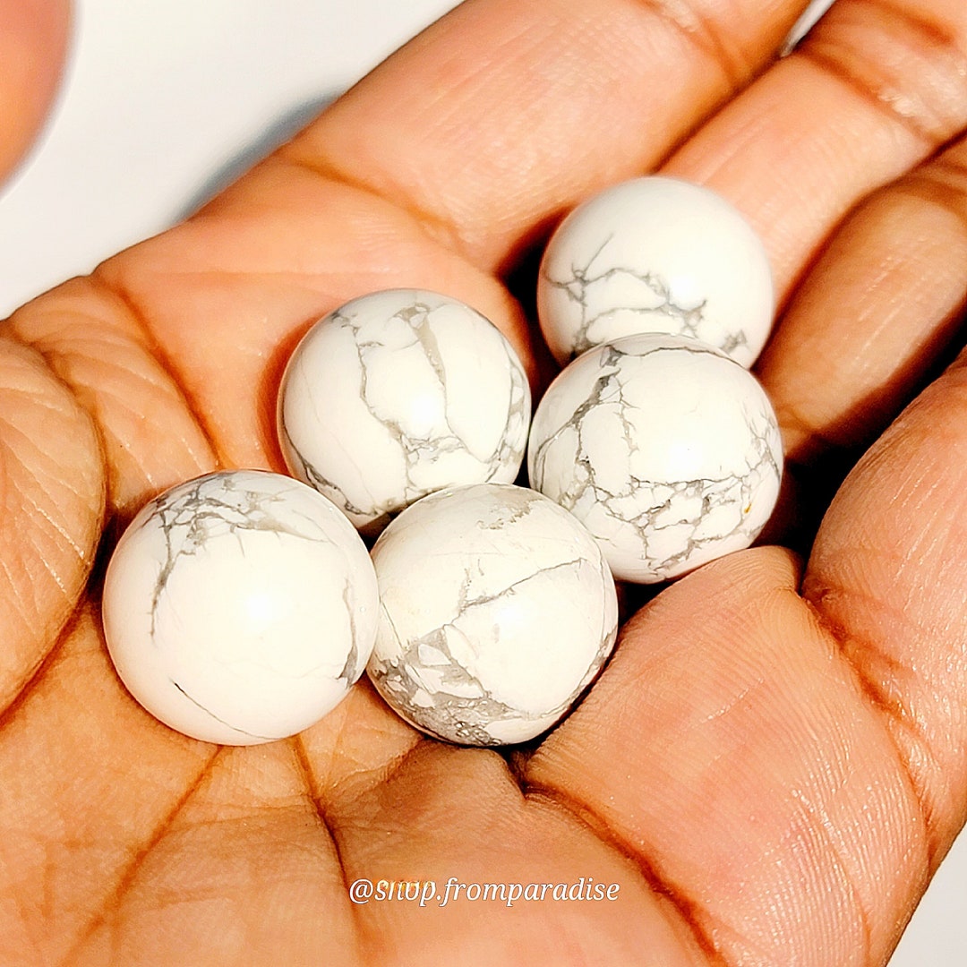 Mini Howlite Crystal Sphere Howlite Pocket Sized Orb Howlite Gemstone ...
