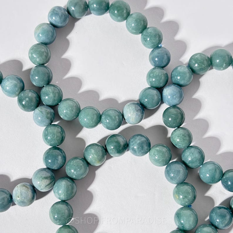Blue Water Jade Bracelet - Etsy