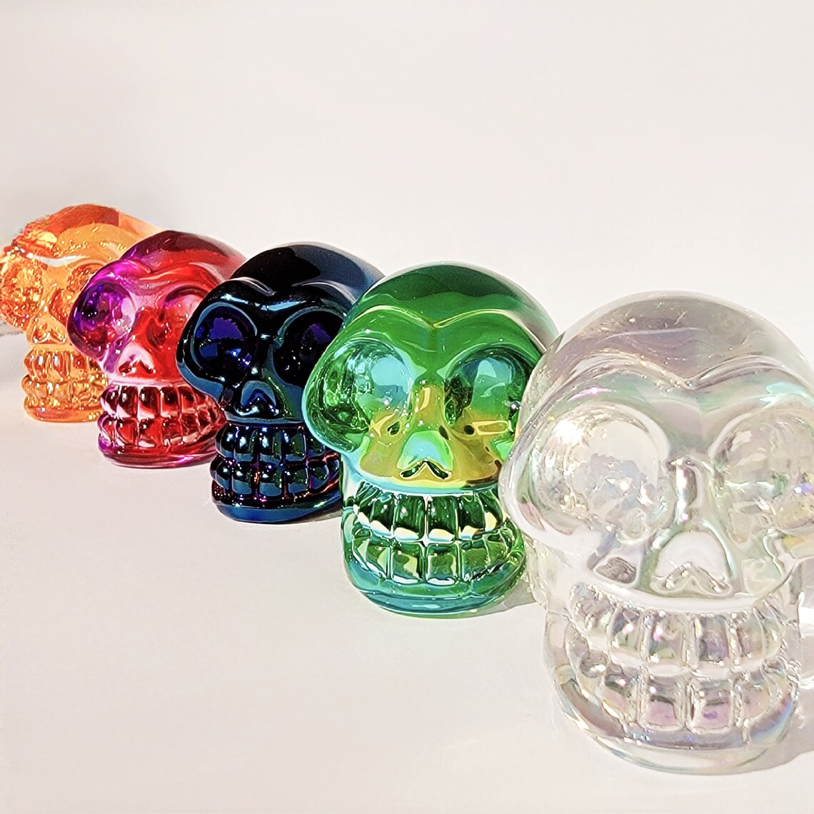 Colored Glass Skull - Etsy