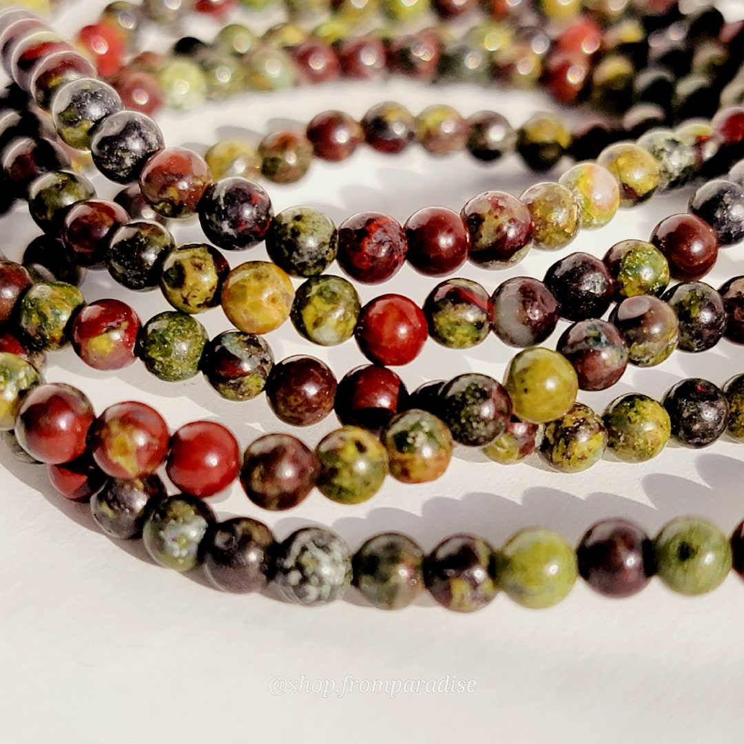 Dragon Blood Crystal Gemstone Bracelet 4mm - Etsy
