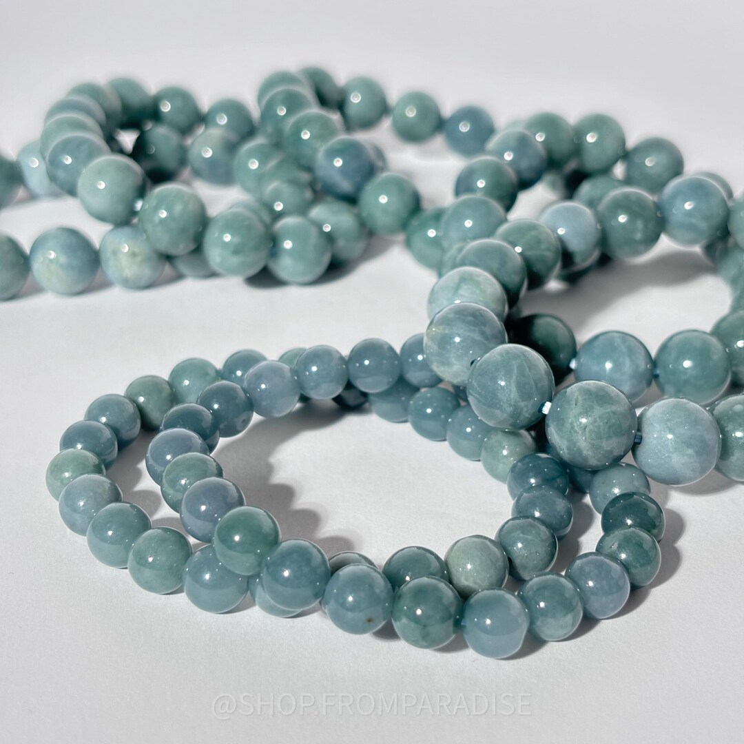 Blue Water Jade Bracelet - Etsy