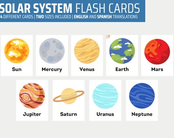 Solar System Printable Flash Cards