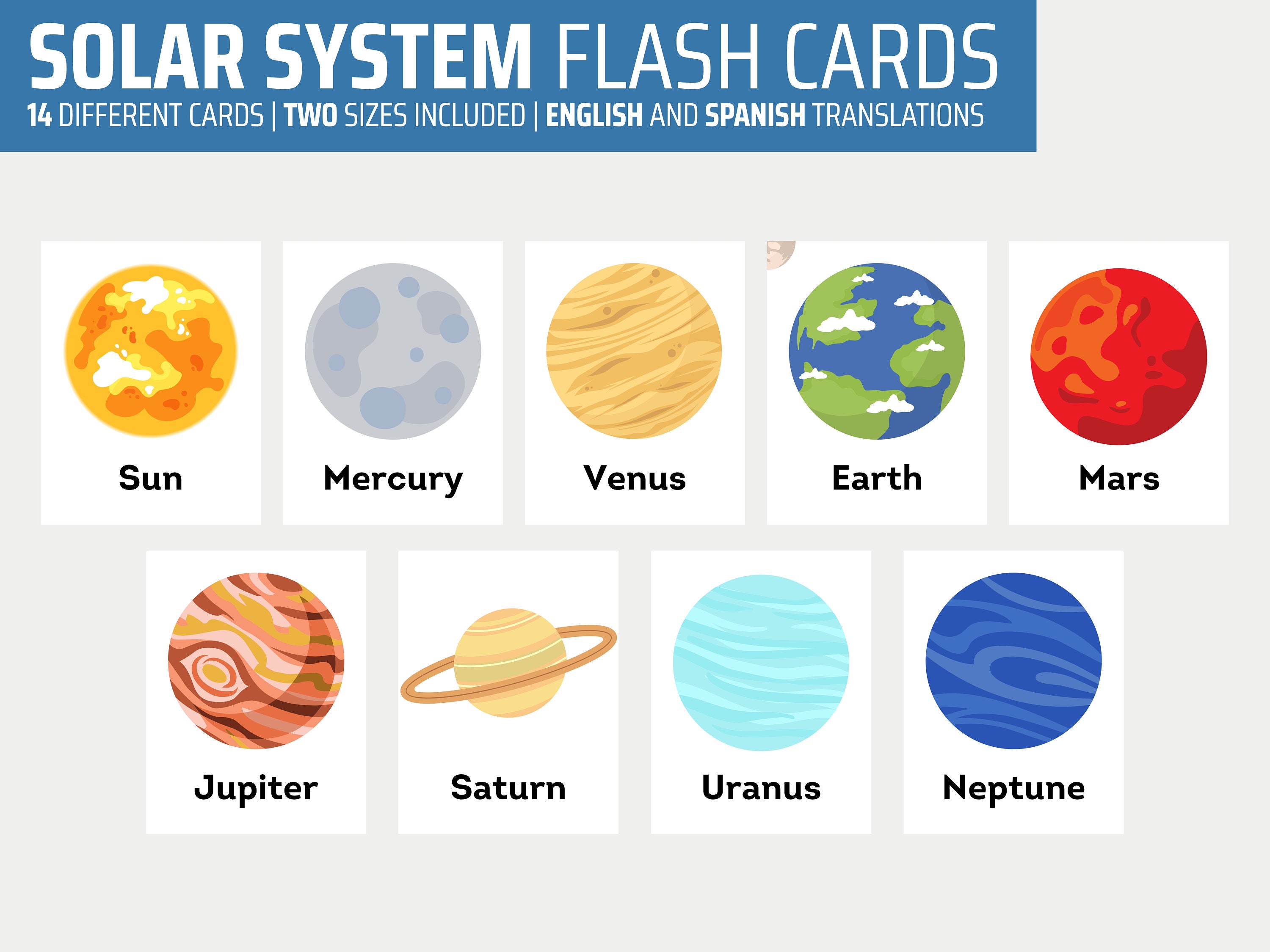 Terrific Solar System Flash Cards