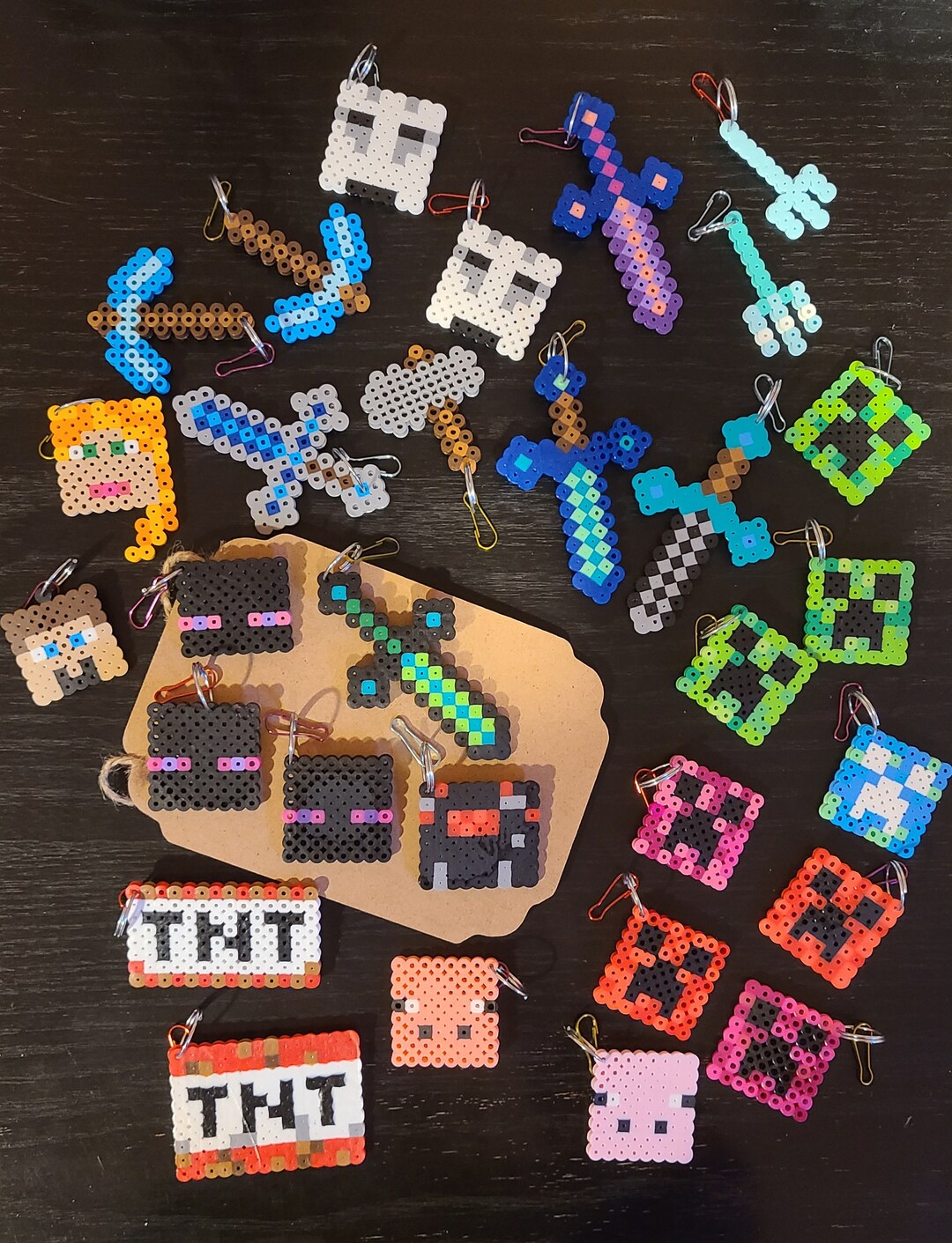 Minecraft Keychain Party Favor Gaming - Etsy