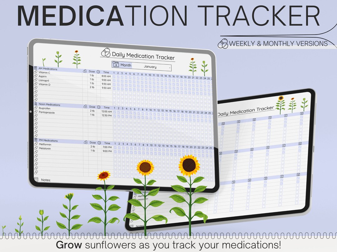 Medication Tracker • Medication Log • Medication Tracker Printable ...