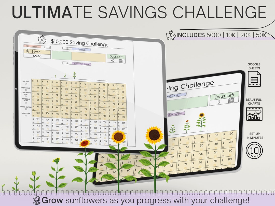 Ultimate Money Saving Challenge • 10000 Savings Challenge • 50 000 ...