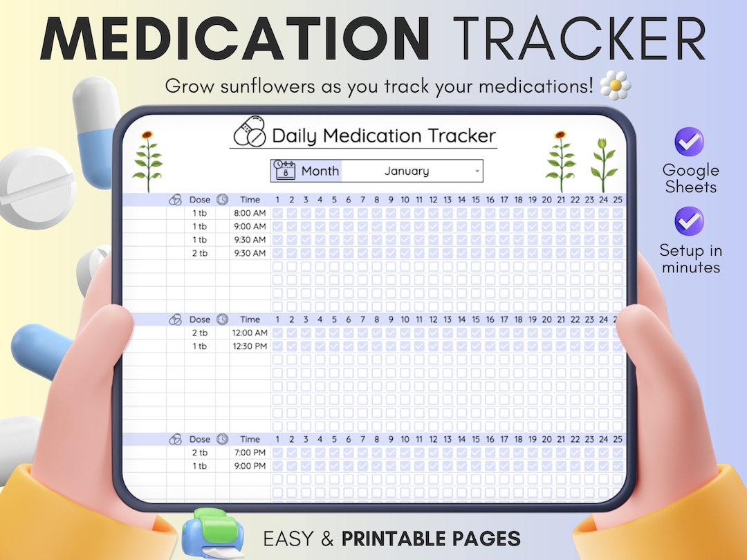 Medication Tracker • Medication Log • Medication Tracker Printable ...