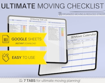 Moving Checklist Moving Planner Moving Binder Moving List Declutter ...