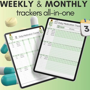 Medication Tracker • Medication Log • Medication Tracker Printable ...