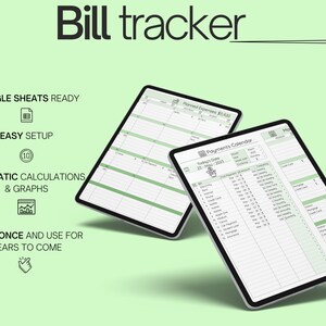 Bill Calendar • Monthly Bill Tracker • Bill Tracker • Debt Tracker ...