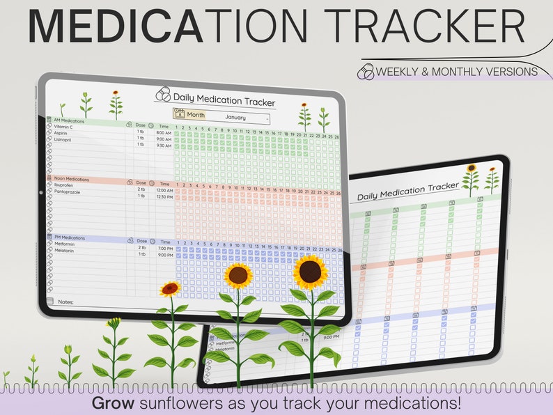 Medication Tracker • Medication Log • Medication Tracker Printable ...