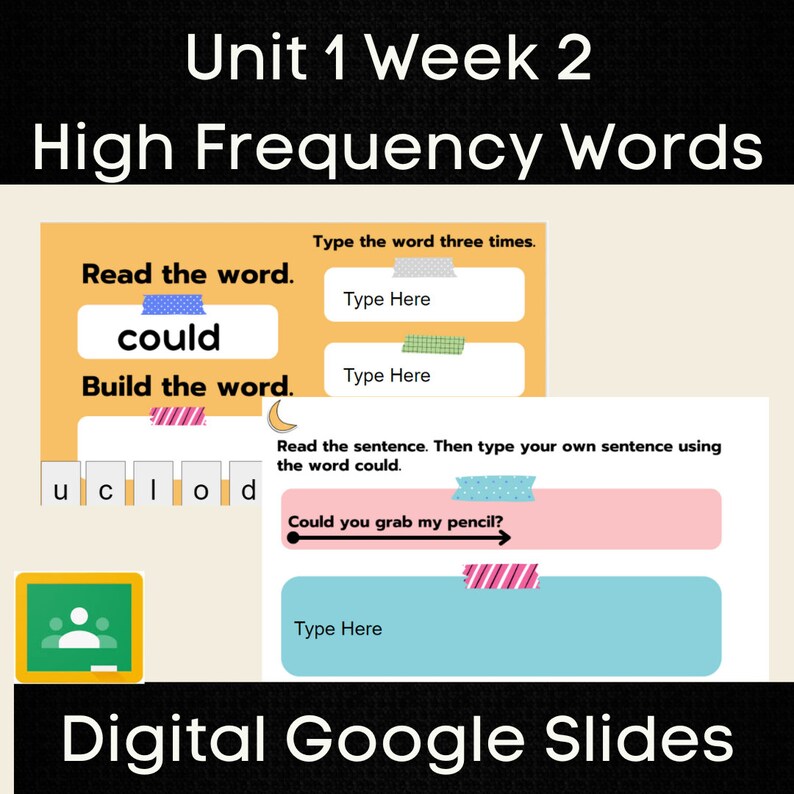 High Frequency Word Worksheets and Google Slides - Etsy