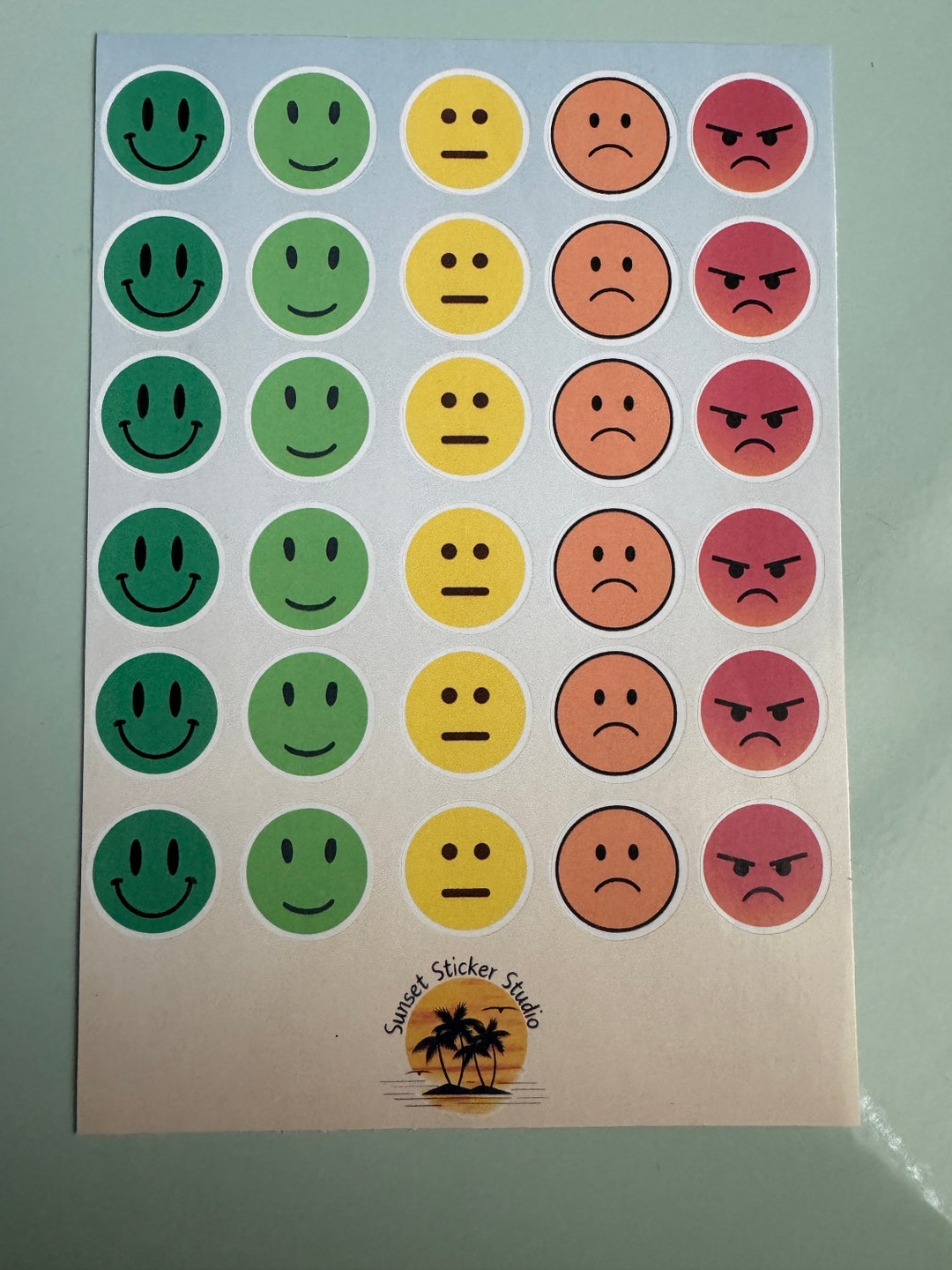 Mood Faces Sticker Sheet, Mood Tracker Stickers, Bullet Journal ...