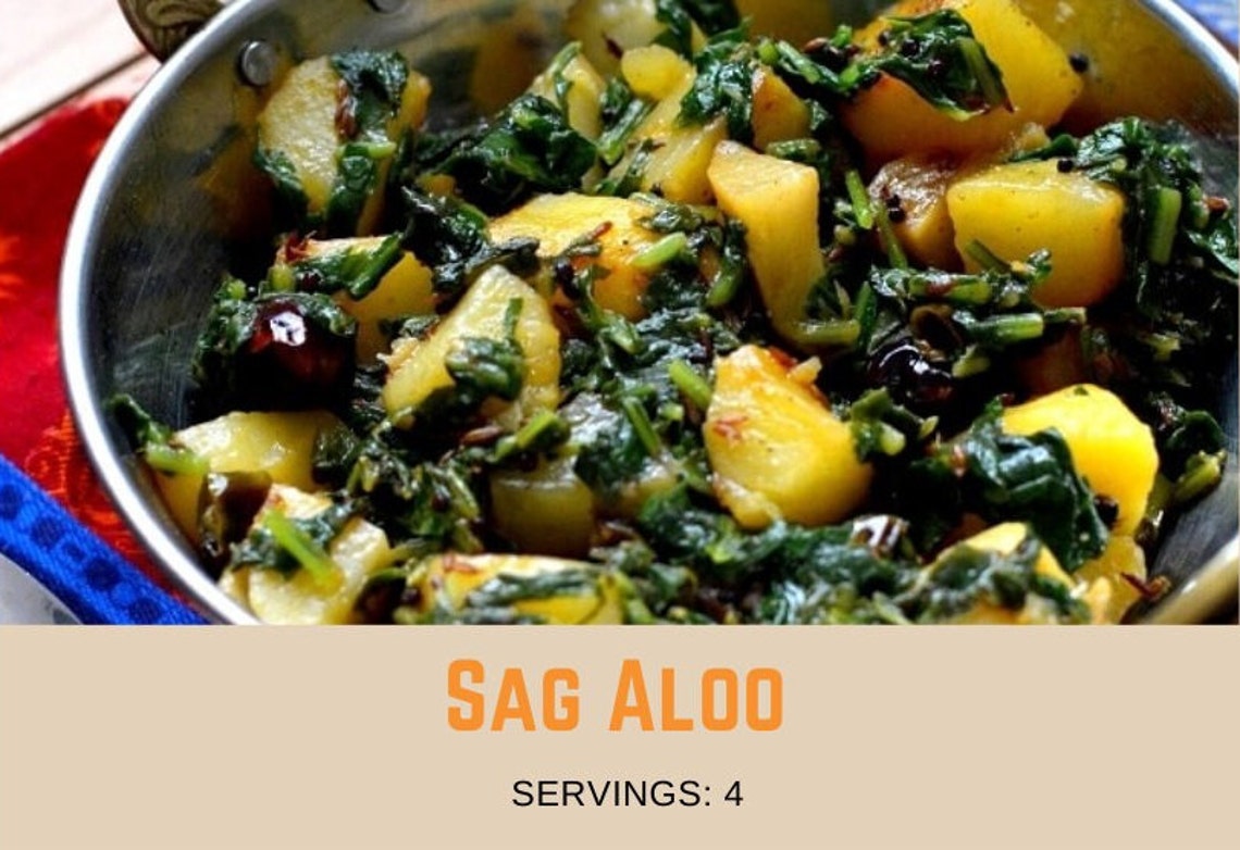 Sag Aloo Digital Recipe - Etsy
