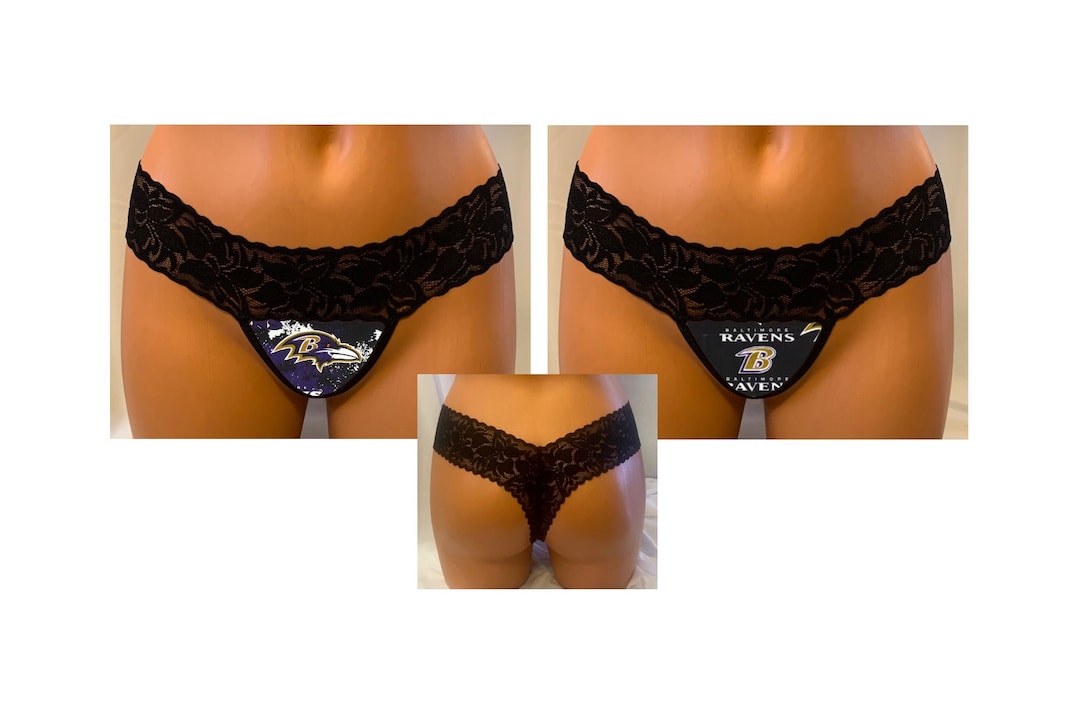 Baltimore Ravens Thong, Lace Back - Etsy