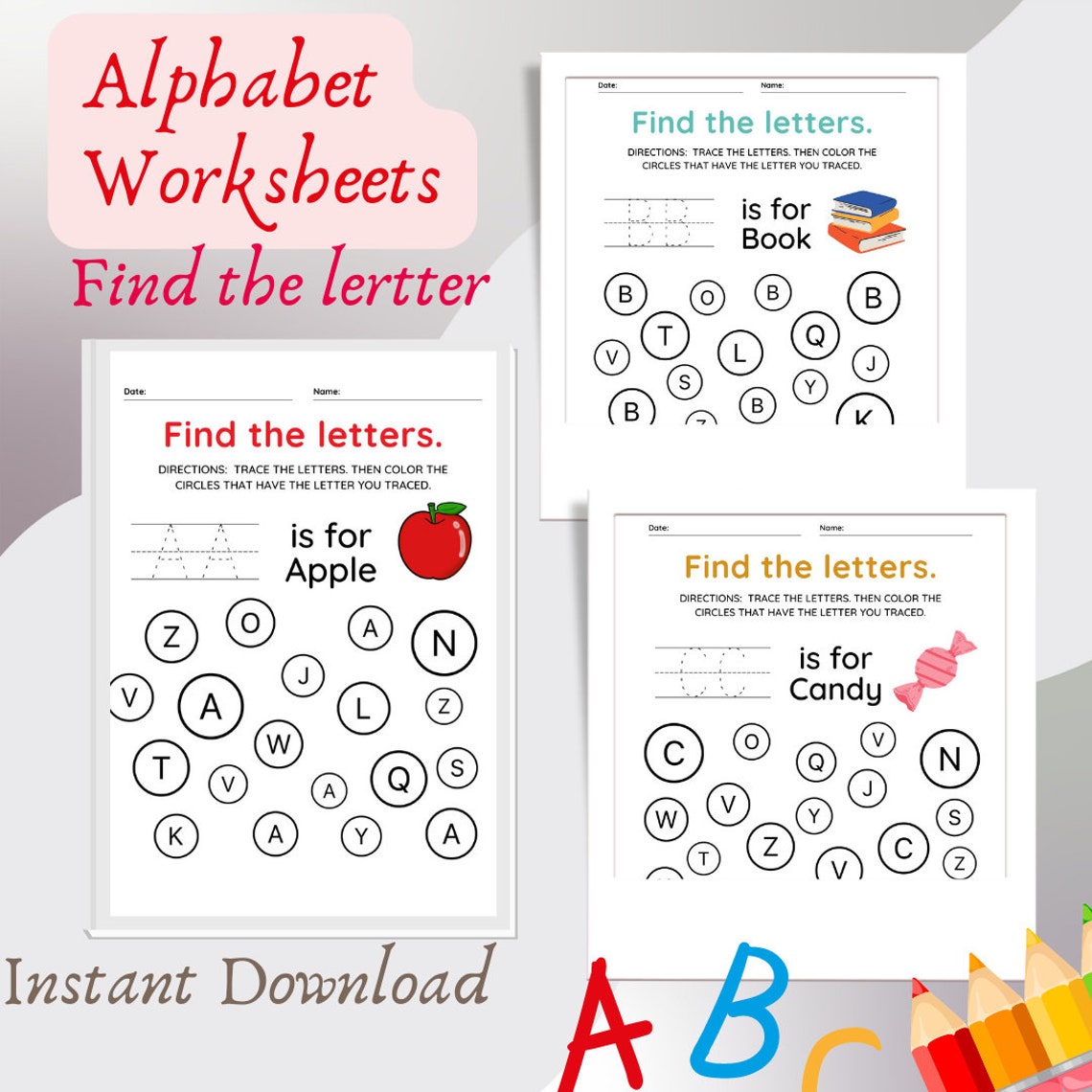26 Alphabet Worksheets Letter of the Week Worksheets Printable Alphabet ...